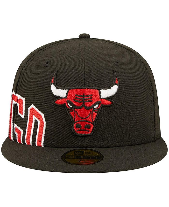 New Era Men's Black Chicago Bulls Side Split 59FIFTY Fitted Hat - Macy's