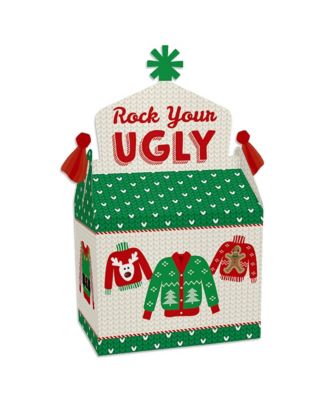 Big Dot of Happiness Ugly Sweater - Treat Box Party Favors - Holiday ...