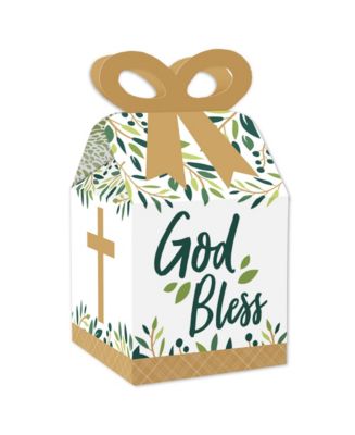 Big Dot of Happiness Elegant Cross - Square Favor Gift Boxes ...