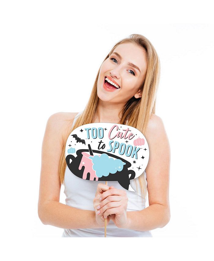 Big Dot of Happiness Funny Boo-y or Ghoul - Halloween Gender Reveal Party Photo Booth Props Kit ...