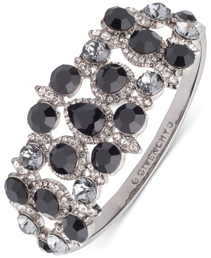 Givenchy Light Hematite-Tone Jet Drama Bangle Bracelet - Macy's