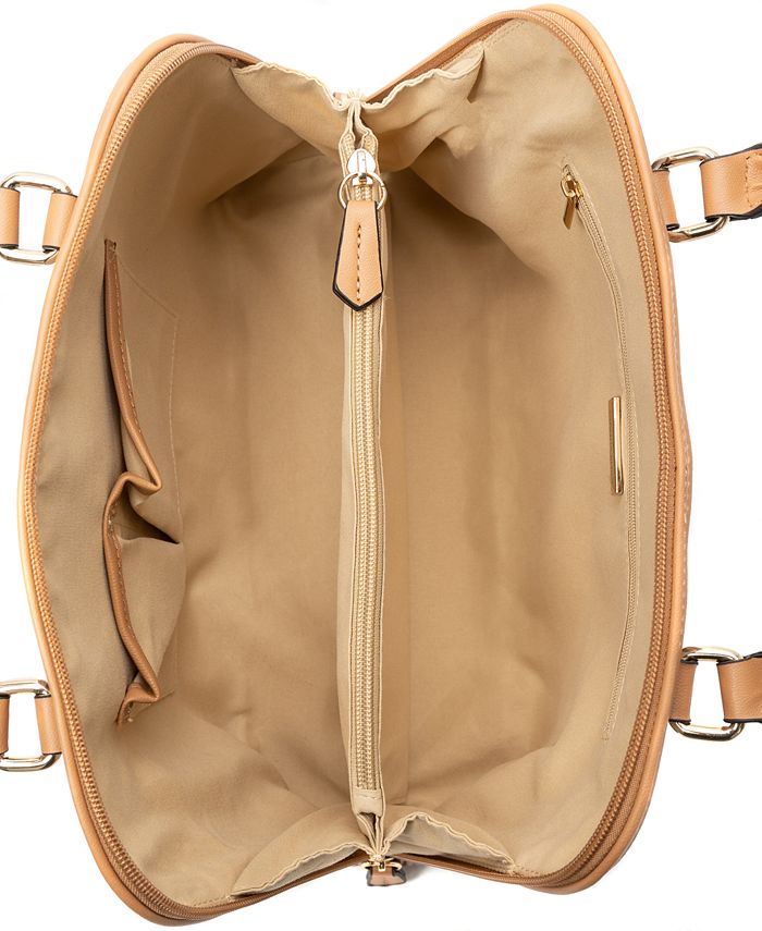 Giani Bernini Signature Stripe Dome Faux Leather Satchel, Created for ...