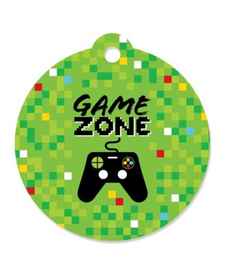 Game Zone - Pixel Video Game Party or Birthday Party Favor Gift Tags ...