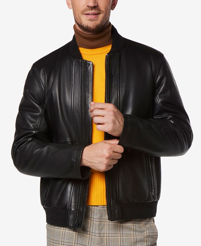 Marc New York Men's MacNeil Smooth Leather Bomber Jacket - Macy's