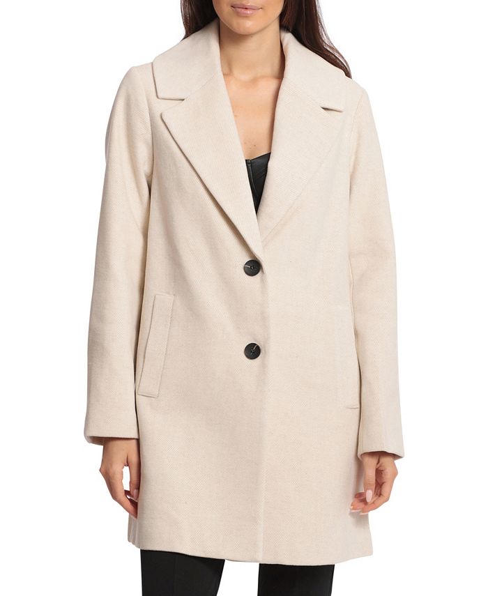 Avec Les Filles Women's A-Line Single-Breasted Coat - Macy's