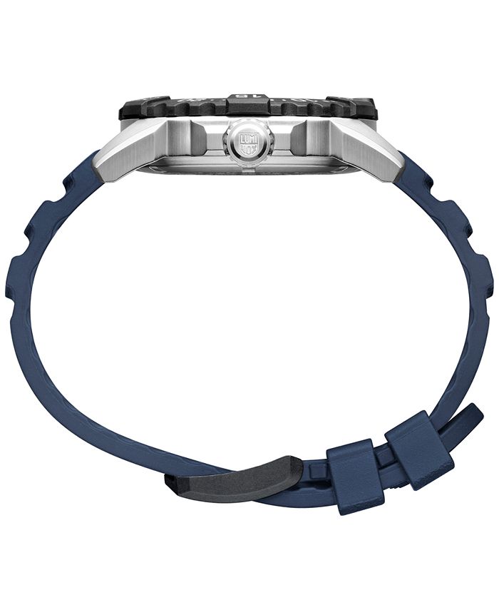 Luminox Men's Swiss Navy Seal RSC Blue Rubber Strap Watch 45mm - Macy's