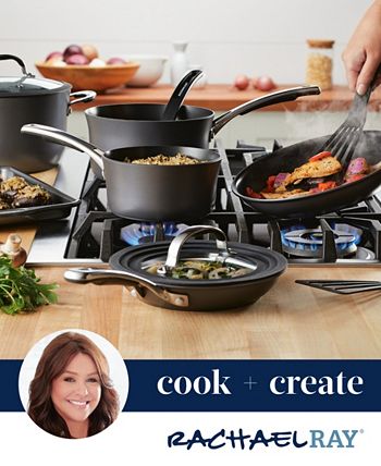Rachael Ray Cook + Create Hard Anodized Nonstick Deep Grill Pan, 11 ...