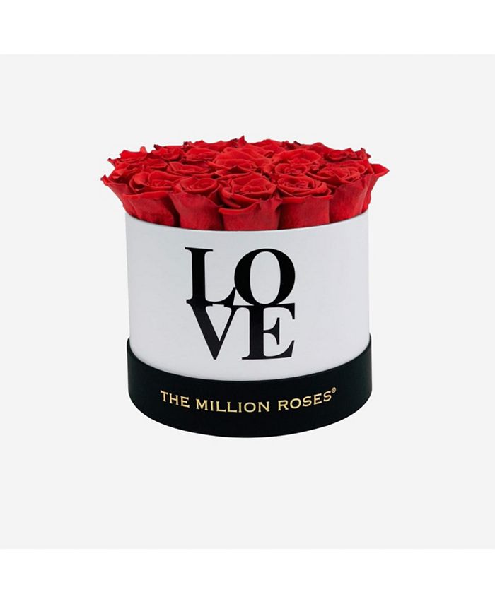 The Million Roses Classic White Box of Roses Love Edition - Macy's