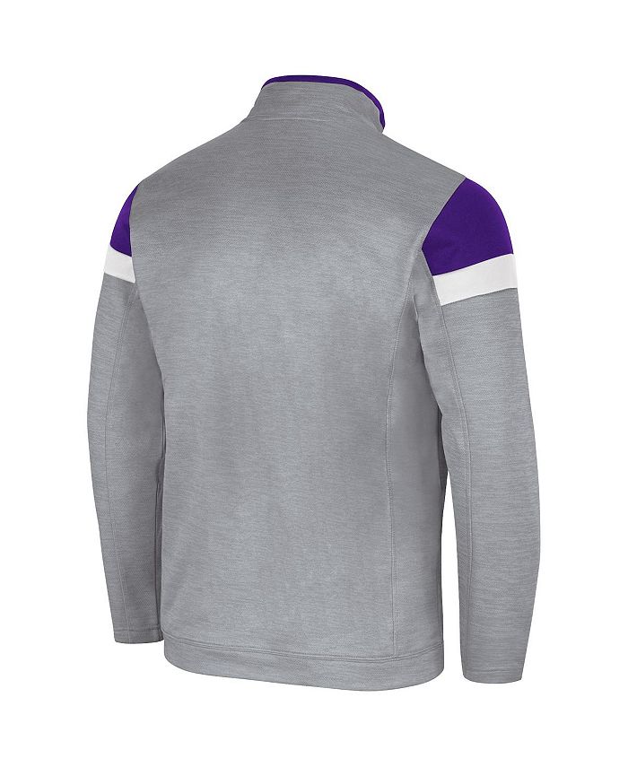 Colosseum Men's Gray TCU Horned Frogs Bingo Quarter-Zip Jacket - Macy's