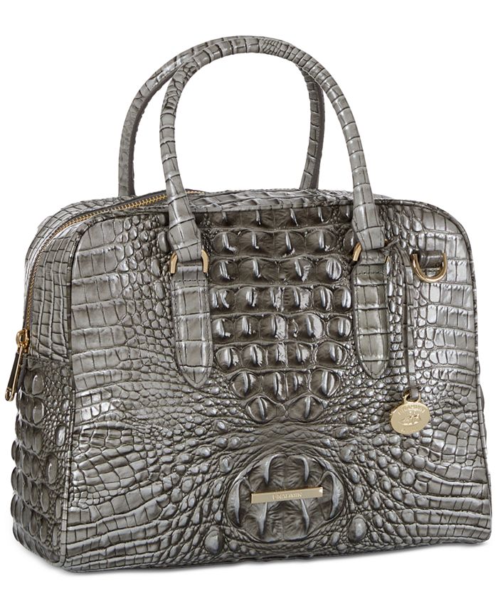 Brahmin Marissa Steel Melbourne Leather Satchel - Macy's