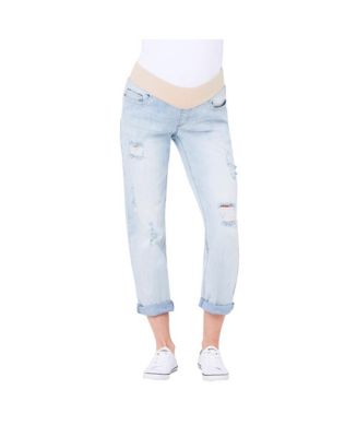 Maternity Baxter Boyfriend Jean Clean Fade - Macy's
