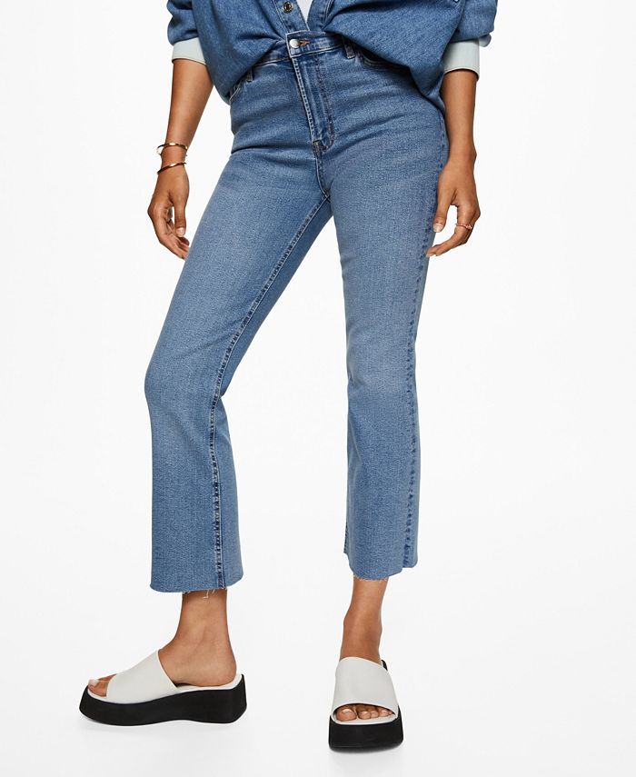 MANGO Women's High-Waist Bootcut Jeans - Macy's