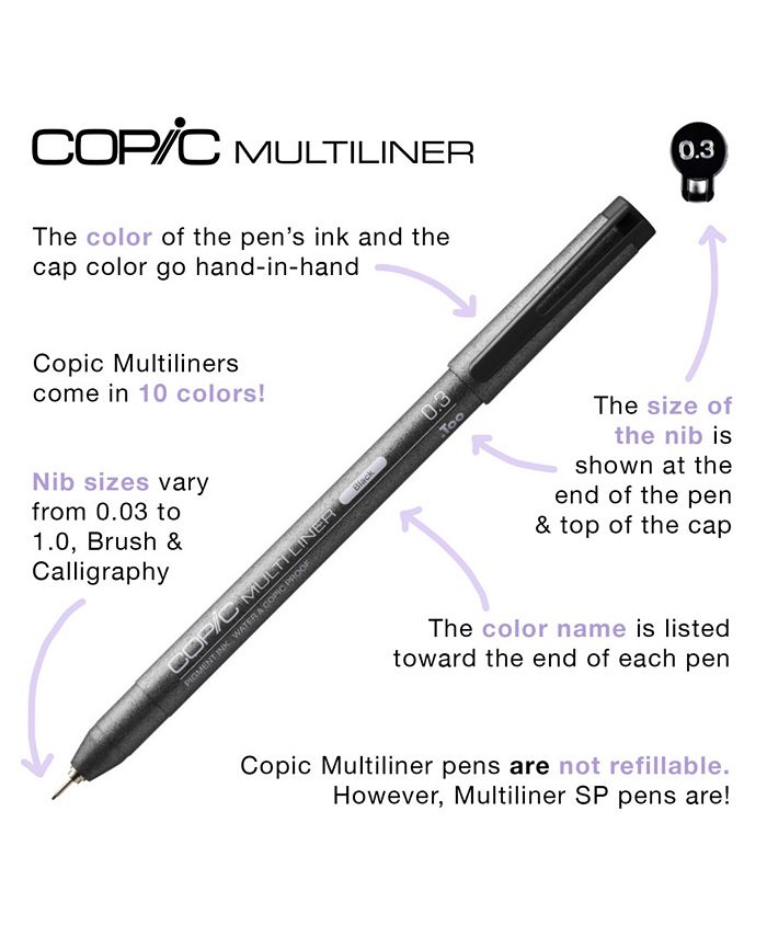 Copic Multiliner 4 Piece Pen Set - Macy's