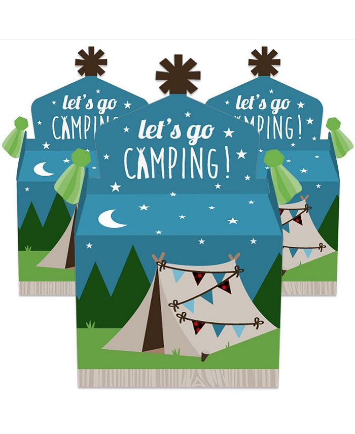 Big Dot of Happiness Happy Camper - Treat Box Party Favors - Camping ...