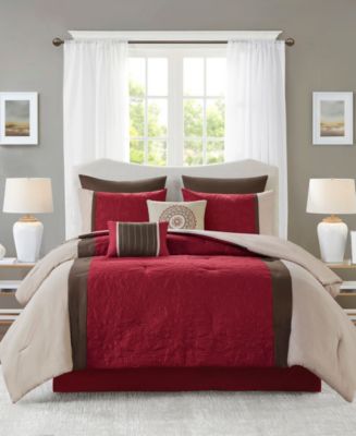 510 Design Arcadia Quilted & Pieced 8-Pc. Comforter Set, King - Macy's