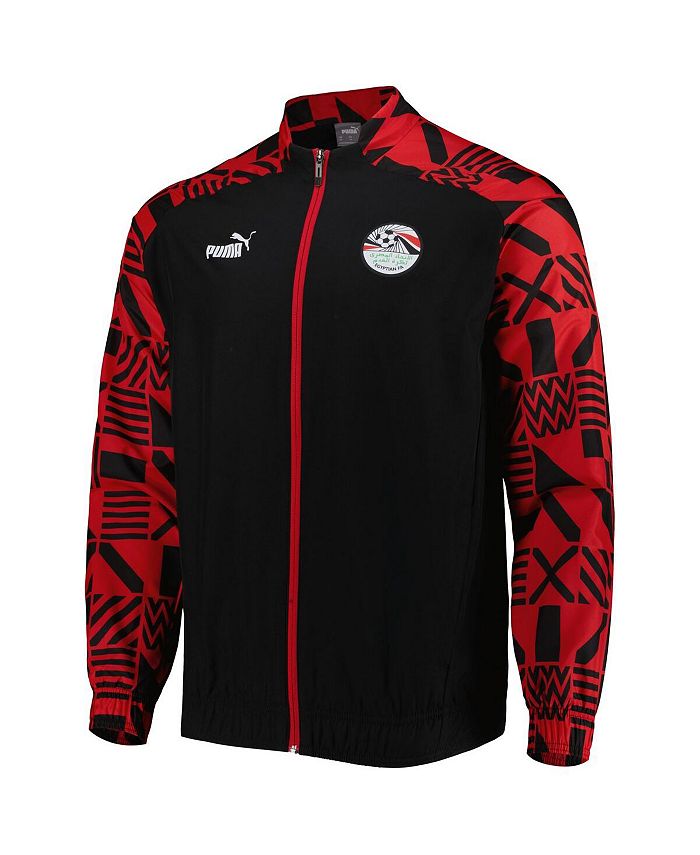 Puma Men's Black Egypt National Team Pre-Match Raglan Full-Zip Training ...