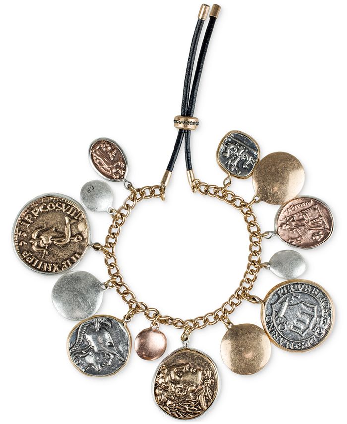 Patricia Nash Two Tone Multi Coin Charm Bracelet - Macy's