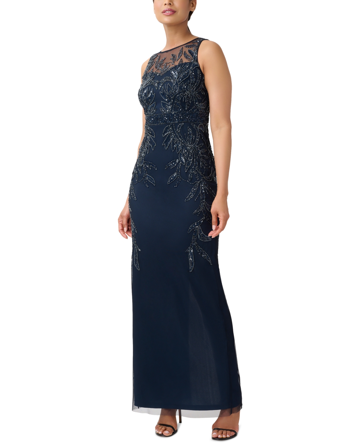 Click here for Papell Studio Beaded Gown - Midnight prices