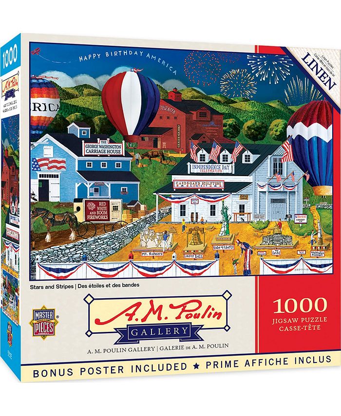 Masterpieces A.M. Poulin Gallery - Stars and Stripes 1000 Piece Puzzle ...