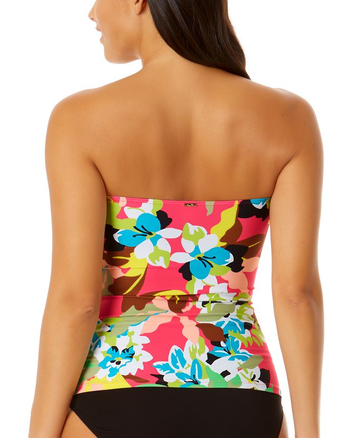 Anne Cole Women's Printed Twist-Front Shirred Tankini Top - Macy's