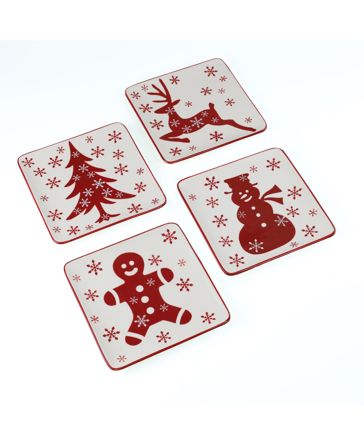 Click here for Euro Ceramica Winterfest Assorted Salad Plates  Se... prices