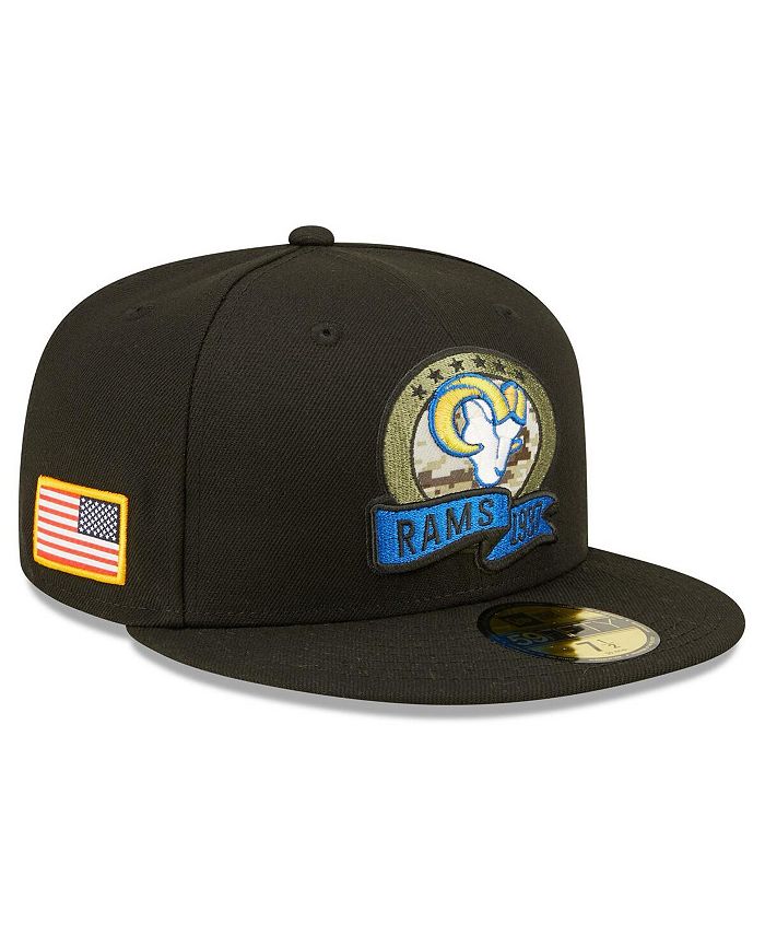 New Era Men's Black Los Angeles Rams 2022 Salute To Service 59FIFTY ...