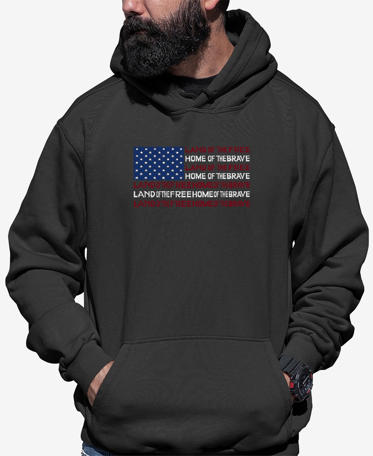 Click here for La Pop Art Mens Land of The Free American Flag Wor... prices