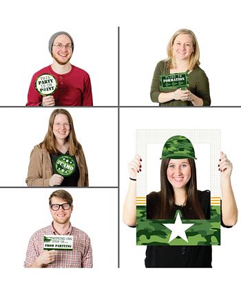 Big Dot of Happiness Camo Hero - Army Military Party Selfie Photo Booth ...