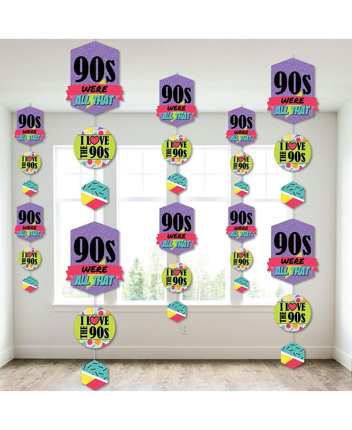 Big Dot of Happiness 90's Throwback - 1990s Party Hanging Vertical ...