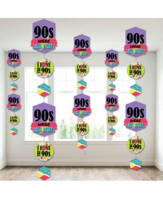 90's Throwback - 1990s Party Hanging Vertical Decorations - 30 Pieces ...