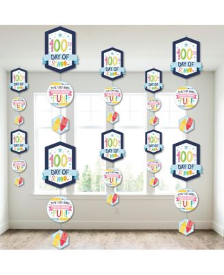 Happy 100th Day of School - 100 Days Party Hanging Vertical Decor - 30 ...