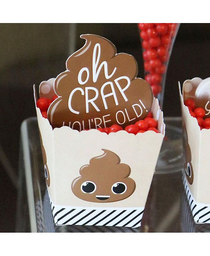 Big Dot of Happiness Oh Crap, You're Old - DIY Shaped Poop Birthday ...