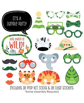 Big Dot of Happiness Jungle Party Animals - Birthday or Baby Shower ...