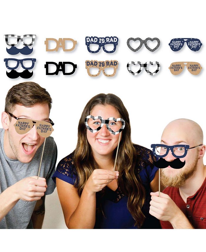 Big Dot of Happiness My Dad is Rad Glasses - Paper Father's Day Photo ...