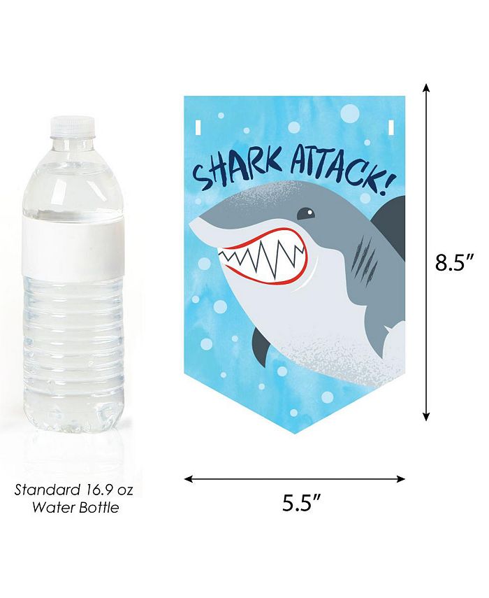 Big Dot of Happiness Shark Zone - Jawsome Shark Bunting Banner - Party ...