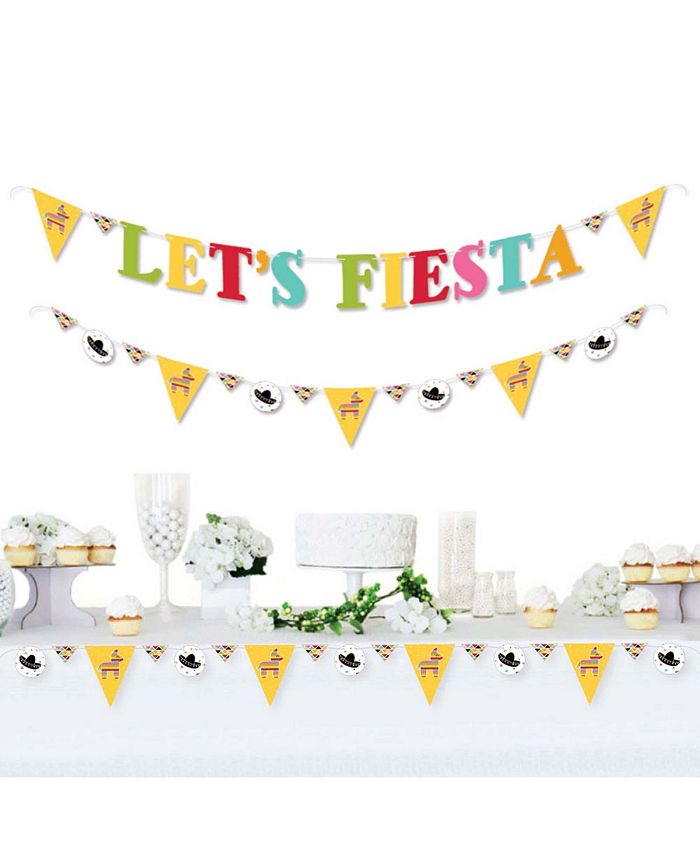 Big Dot of Happiness Let's Fiesta - Mexican Fiesta Party Letter Banner ...