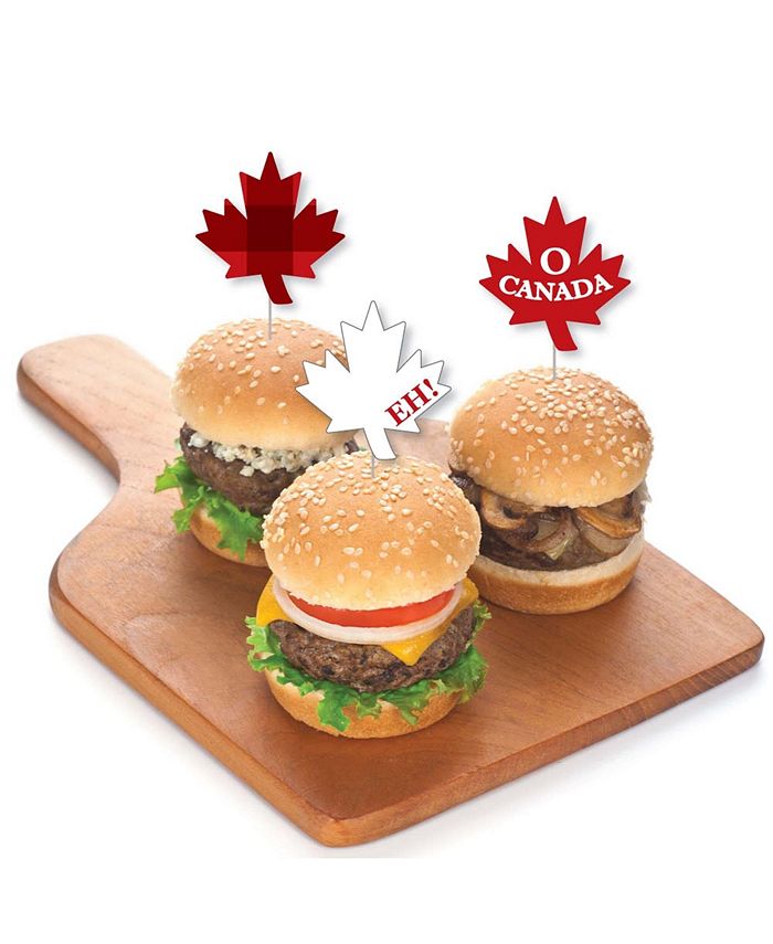 Big Dot of Happiness Canada Day - Dessert Cupcake Toppers - Canadian ...