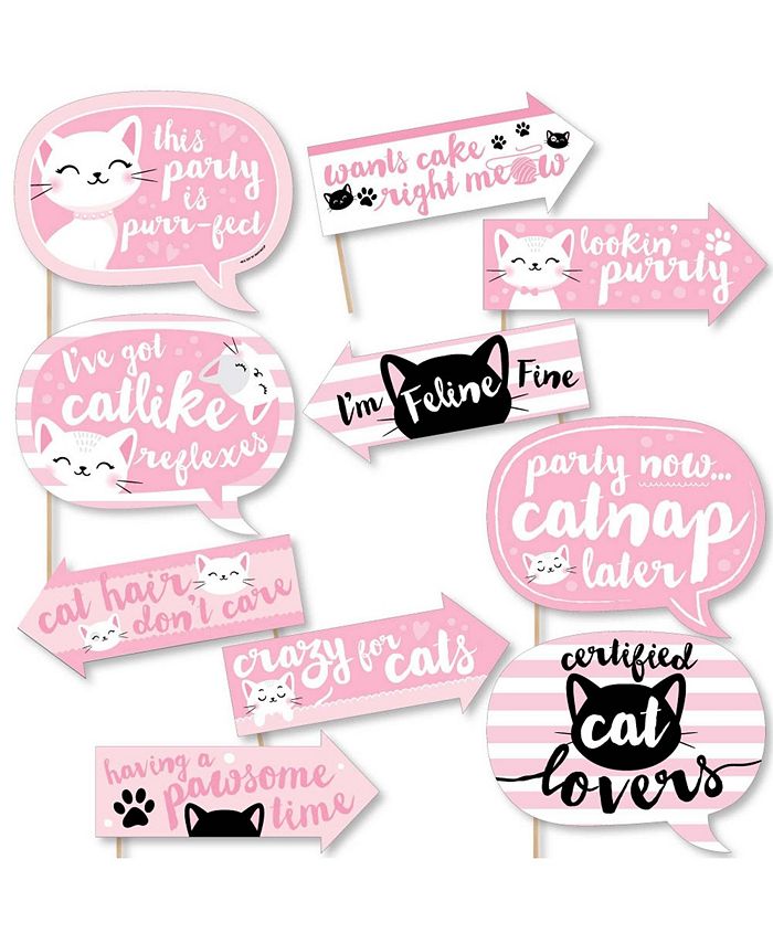 Big Dot of Happiness Funny Purr-fect Kitty Cat - Kitten Meow Party ...