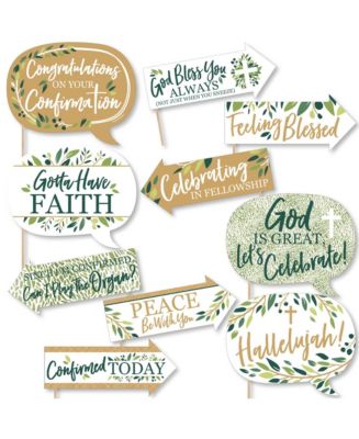 Funny Confirmation Elegant Cross - Religious Party Photo Booth Props ...