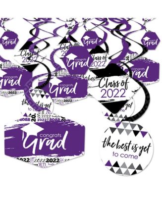 Purple Grad - Best is Yet to Come - 2023 Grad Hanging Party Decor ...