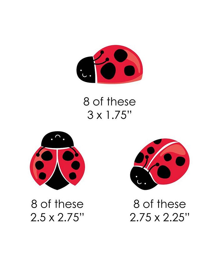 Big Dot of Happiness Happy Little Ladybug - DIY Shaped Baby Shower or ...