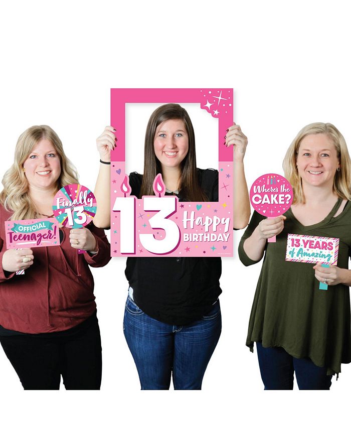 Big Dot of Happiness Girl 13th Birthday - Official Teenager Selfie ...