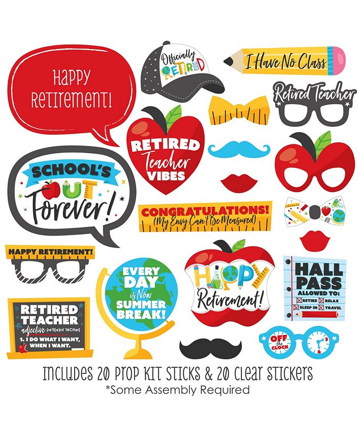 Big Dot of Happiness Teacher Retirement - Happy Retirement Party Photo ...