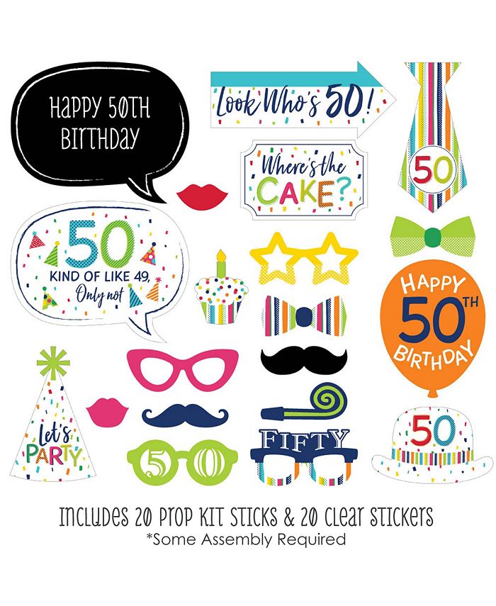 Big Dot Of Happiness 50th Birthday Cheerful Happy Birthday Birthday