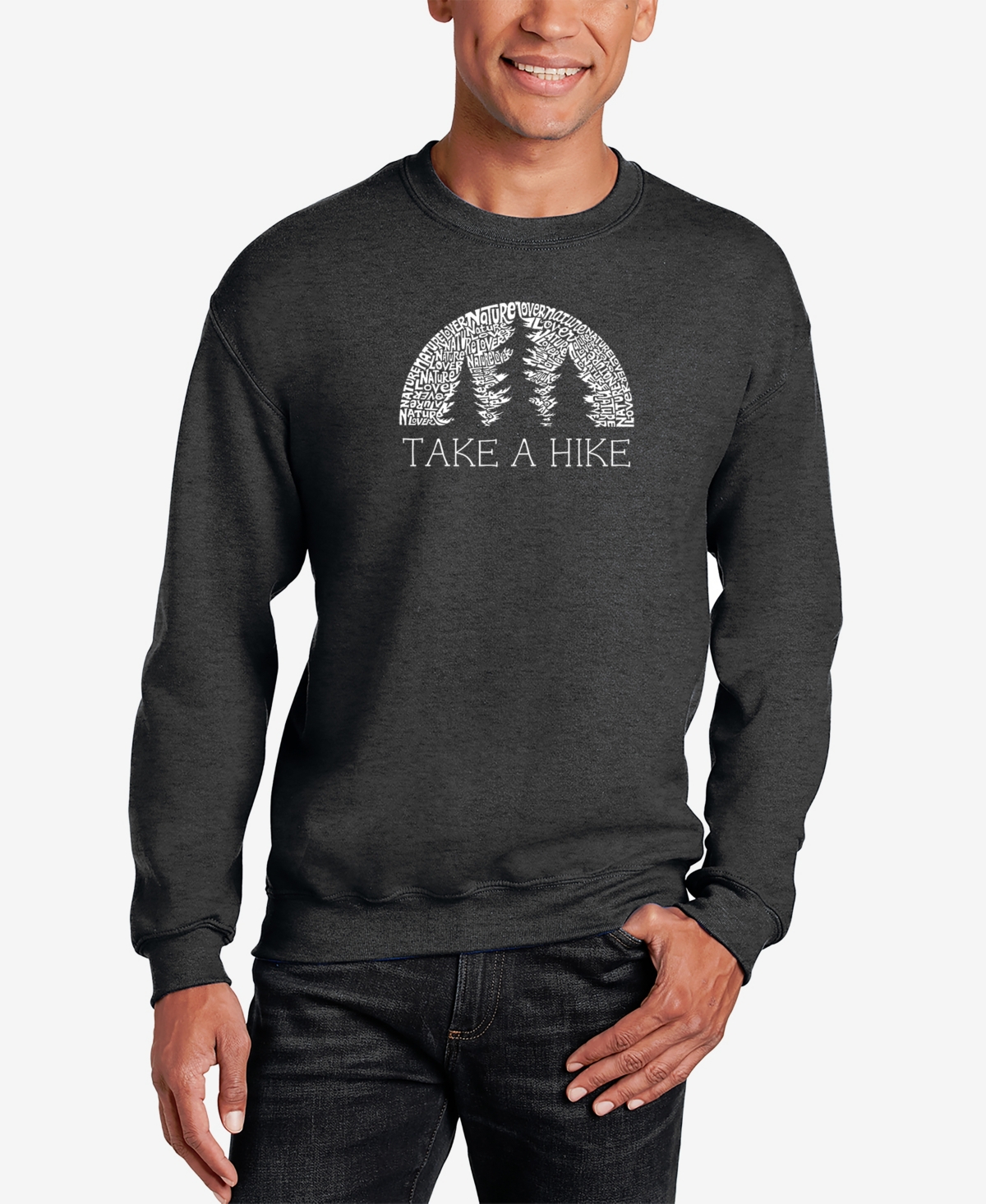Click here for La Pop Art Mens Nature Lover Word Art Crew Neck Sw... prices