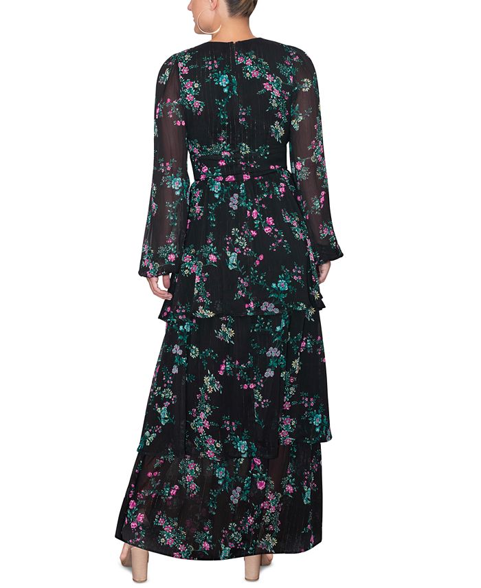 RACHEL Rachel Roy Women's Vira Floral-Print Chiffon Maxi Dress - Macy's