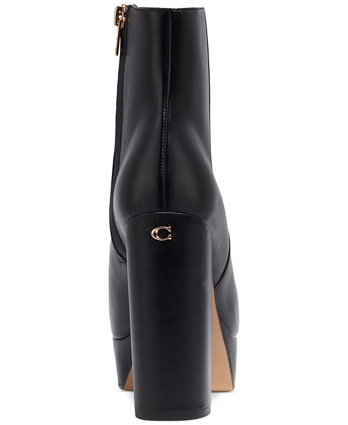 COACH Women's Iona Platform Block-Heel Dress Booties & Reviews ...