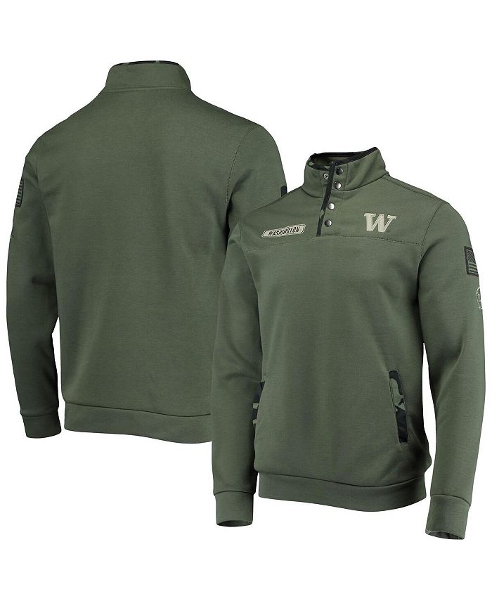 Colosseum Men's Olive Washington Huskies OHT Military-inspired Appreciation Digital Camo Quarter ...