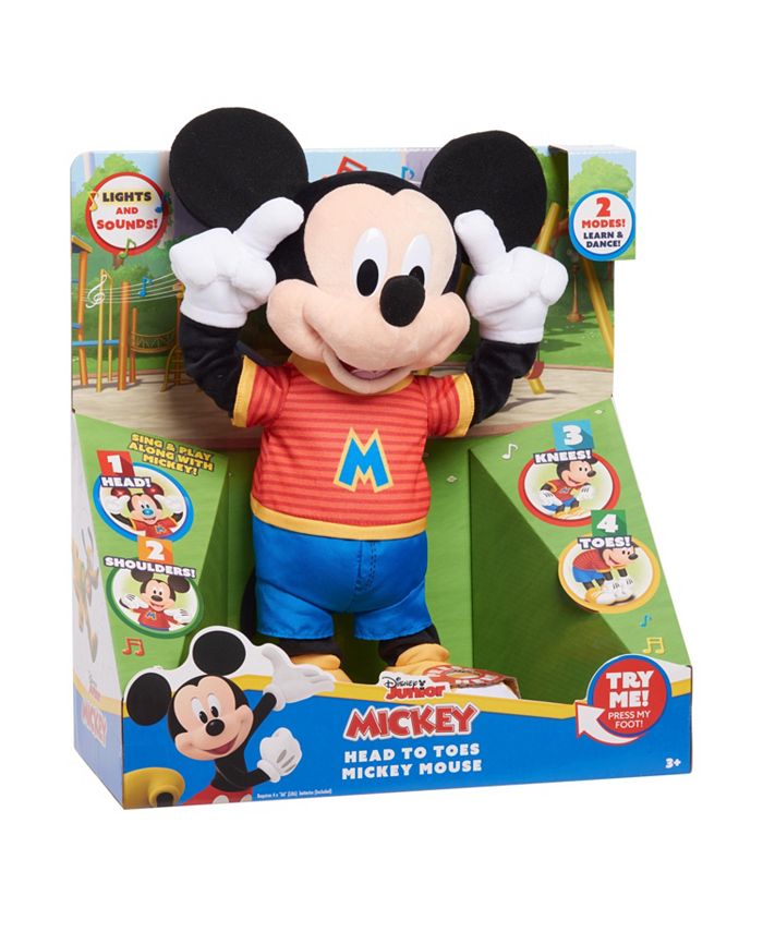 Mickey Mouse Feature Plush-Head, Shoulders, Knees, and Toes - Macy's