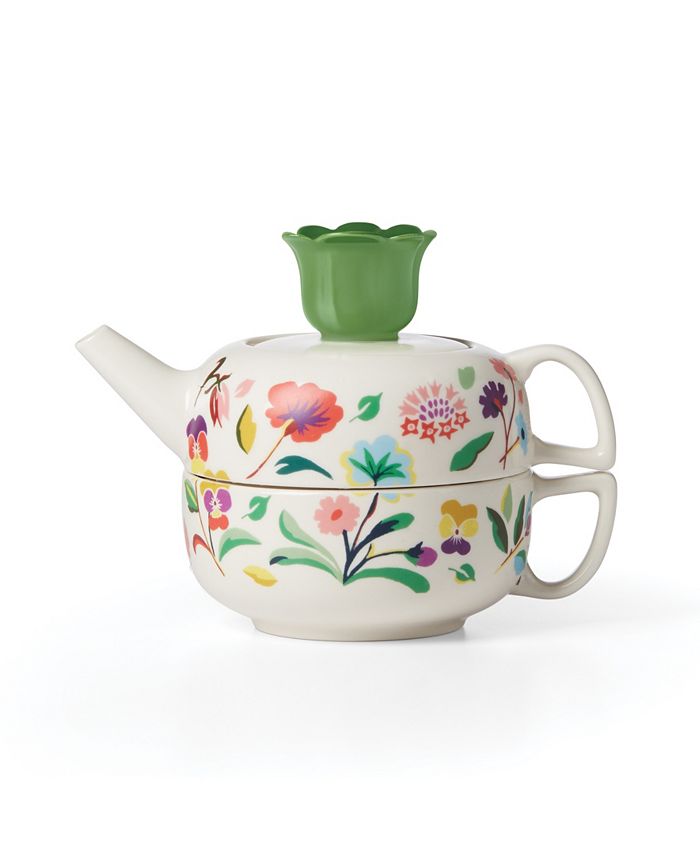 kate spade new york Garden Floral Tea for one Tea Pot 2 Piece Set - Macy's